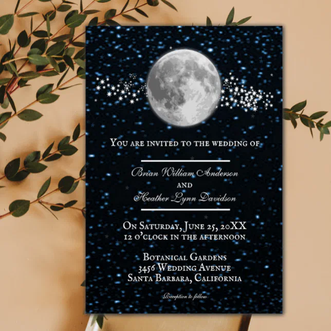 Lunar Wedding Invitation | Zazzle
