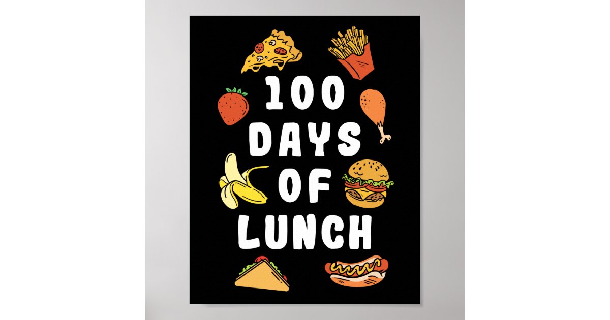 Lunch Lady 100 Days Of Lunch Lunch Lady Poster | Zazzle
