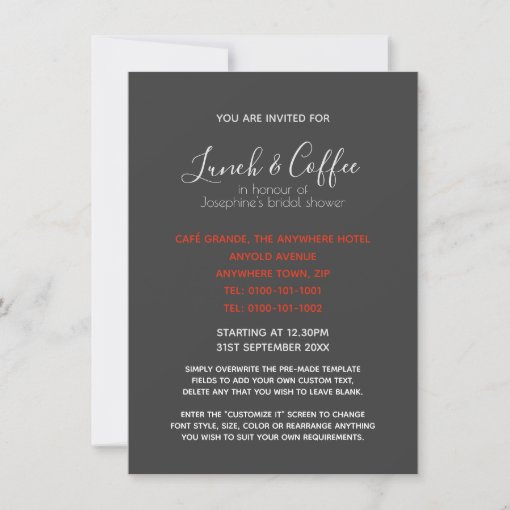 Lunch With Friends Cute Coffee Cup Invitation | Zazzle