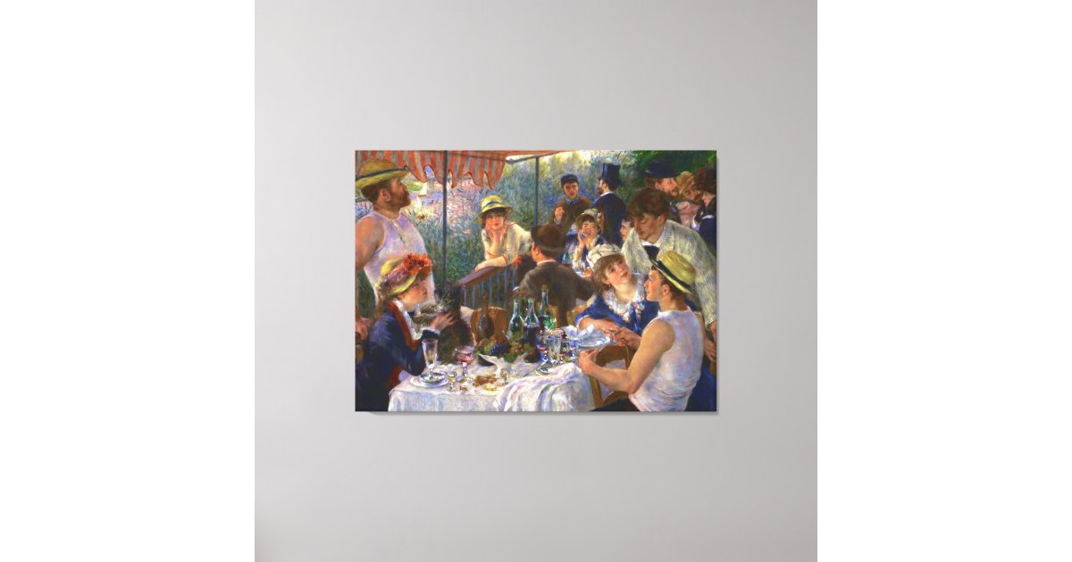 Luncheon of the Boating Party Renoir Fine Art Canvas Print | Zazzle