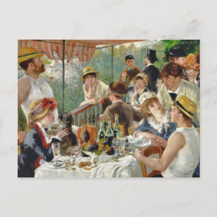 Luncheon of the Boating Party Vintage Renoir Postcard | Zazzle