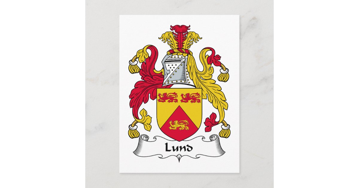Lund Family Crest Postcard | Zazzle