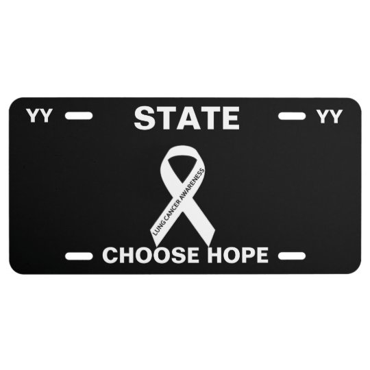 LUNG CANCER AWARENESS LICENSE PLATE | Zazzle.com
