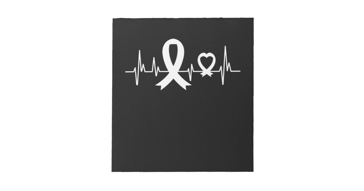 Lung Cancer Awareness Pearl Ribbon Notepad | Zazzle