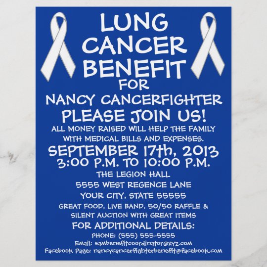 Lung Cancer Benefit Flyer | Zazzle