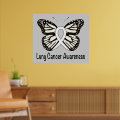 Lung Cancer Butterfly Awareness Ribbon Poster | Zazzle