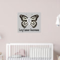 Lung Cancer Butterfly Awareness Ribbon Poster | Zazzle