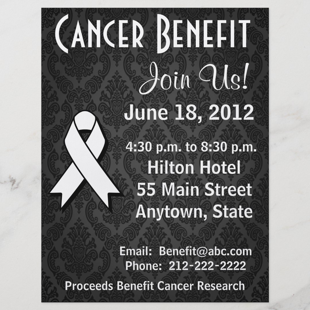 Lung Cancer Personalized Benefit Flyer | Zazzle