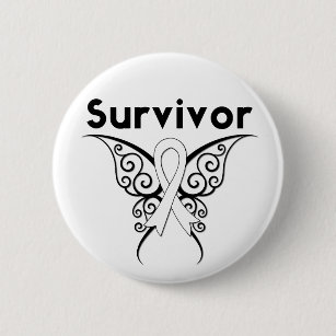 Lung Cancer Ribbon Butterfly