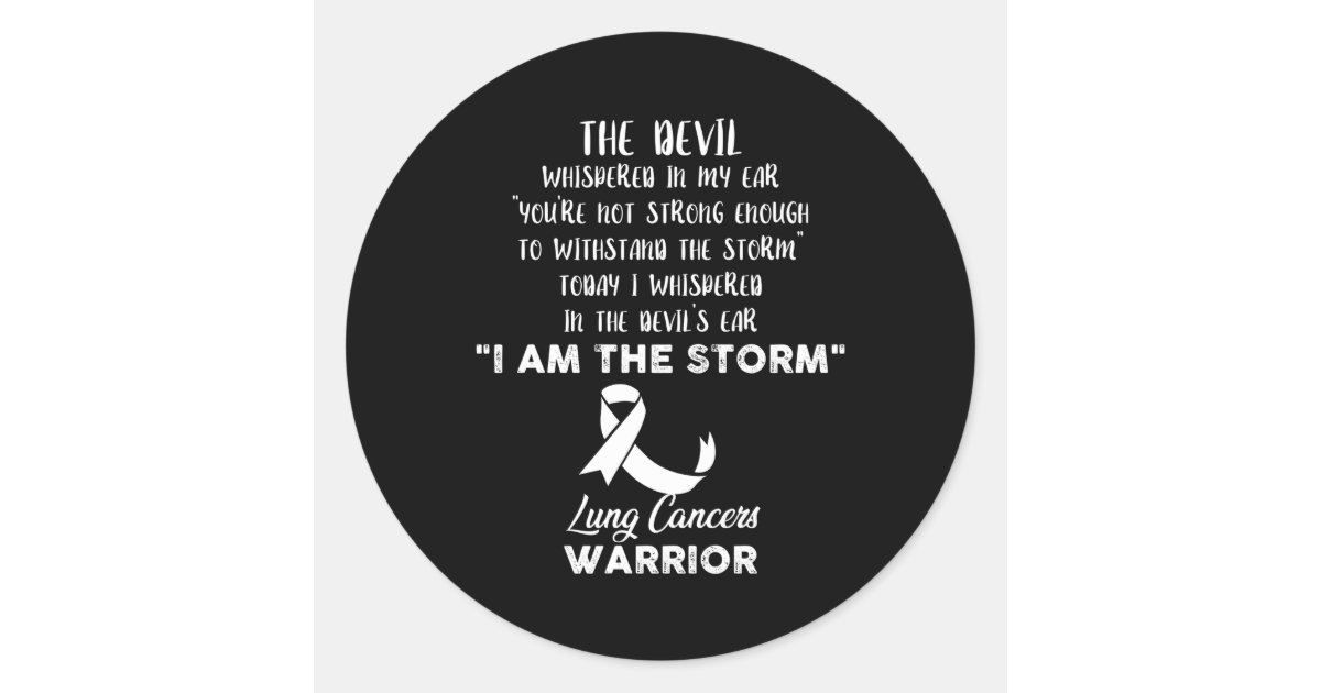 Lung Cancers Fight Cancer Ribbon Classic Round Sticker | Zazzle