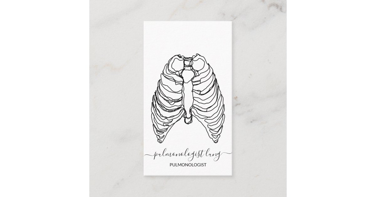 Lung pulmonologist doctor business card | Zazzle