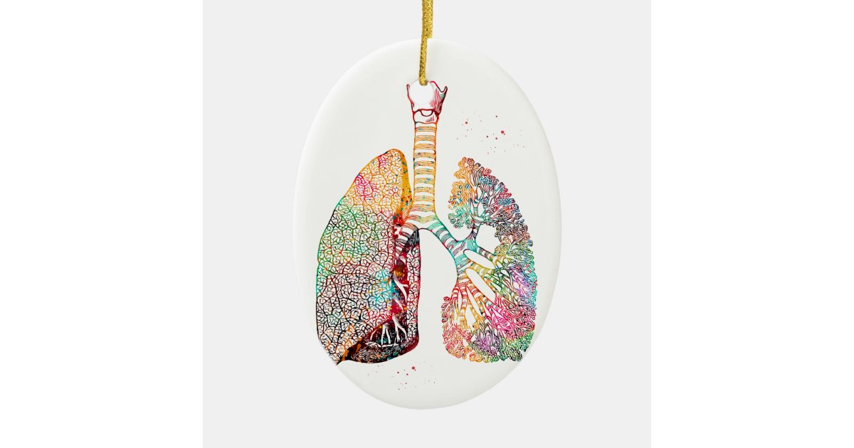 Lungs Art Ceramic Ornament | Zazzle