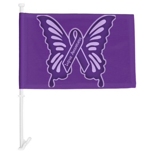 lupus awareness car flag | Zazzle.com