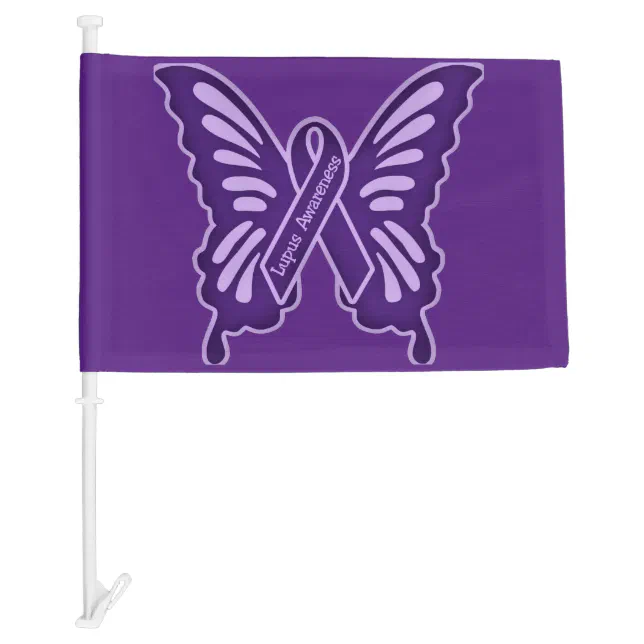 lupus awareness car flag | Zazzle