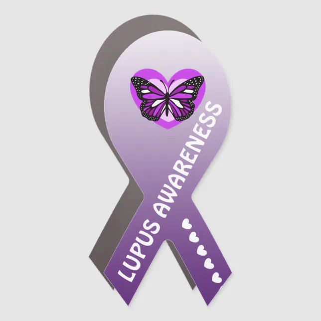 Lupus Awareness Purple Ribbon Car Magnet | Zazzle