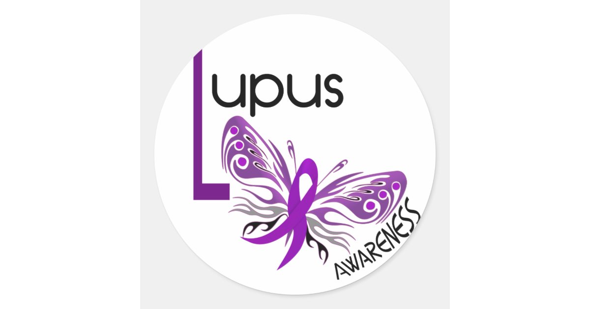 Lupus BUTTERFLY 3.1 Classic Round Sticker | Zazzle