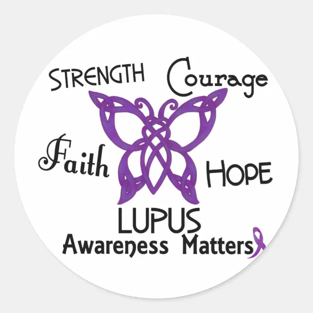 Lupus Celtic Butterfly 3 Classic Round Sticker | Zazzle