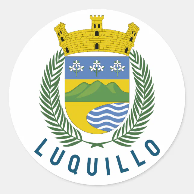 Luquillo coat of arms - Puerto Rico Classic Round Sticker | Zazzle
