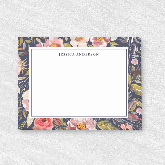 Luscious Floral Personalized Name Post-it Notes | Zazzle