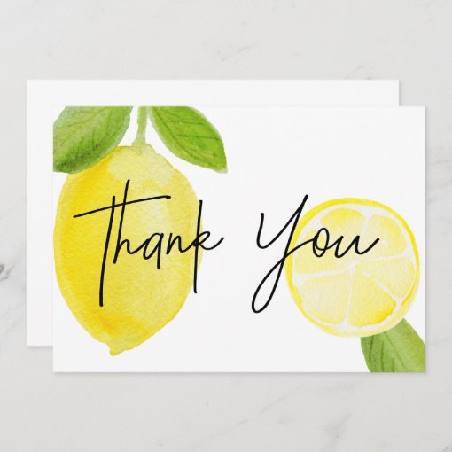 Luscious Lemon Thank You Card | Zazzle