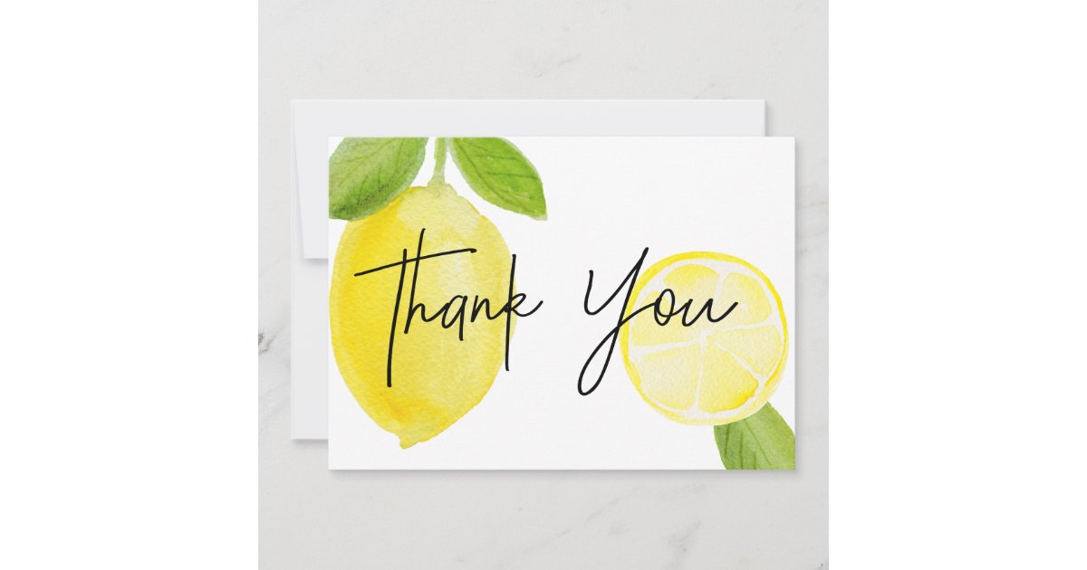 Luscious Lemon Thank You Card | Zazzle