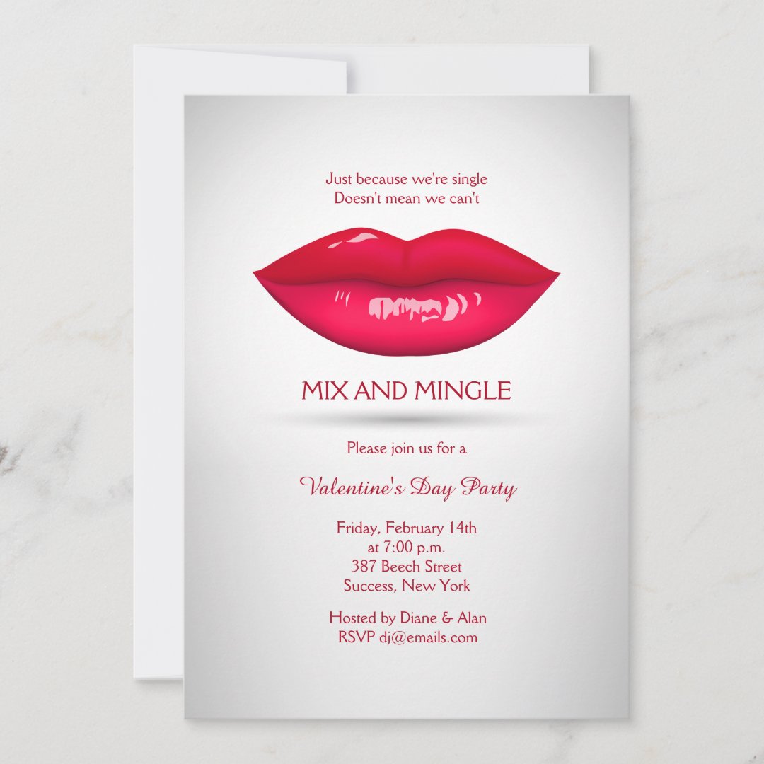 Luscious Lips Invitation | Zazzle