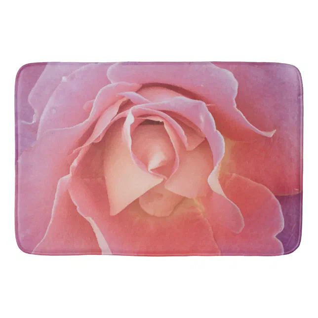 Luscious Pink Rose Bath Mat | Zazzle