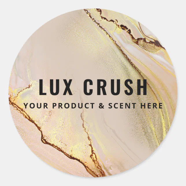 Lush Alcohol Ink Pink And Gold Product Labels | Zazzle
