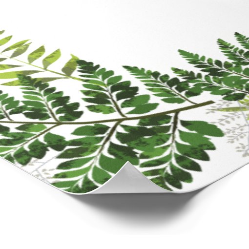 Lush Fern Tropical Botanical Wedding Welcome Sign | Zazzle