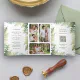 Lush Green Ferns Photo Collage QR Code Wedding Tri-Fold Invitation | Zazzle