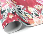 LUSH POINSETTIAS Christmas Wrapping Paper | Zazzle