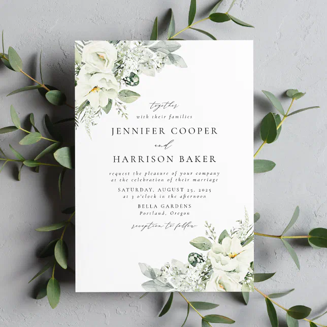 White wedding invitation 60 photos - Astyledwedding.com