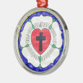 Luther Rose Stained Glass Window Metal Ornament | Zazzle