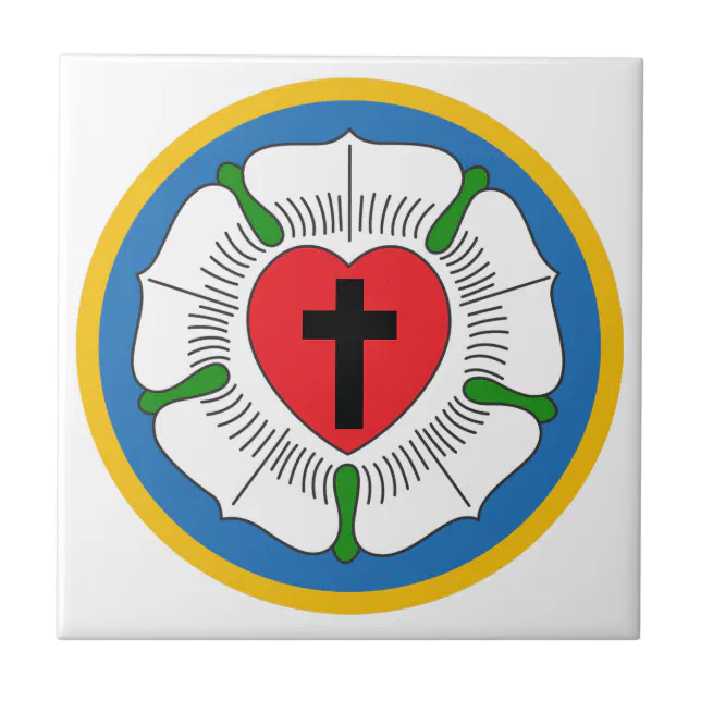 Luthers Rose Ceramic Tile | Zazzle
