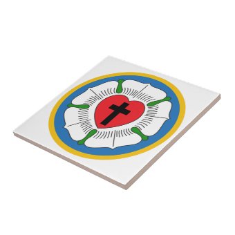 Luthers Rose Ceramic Tile | Zazzle