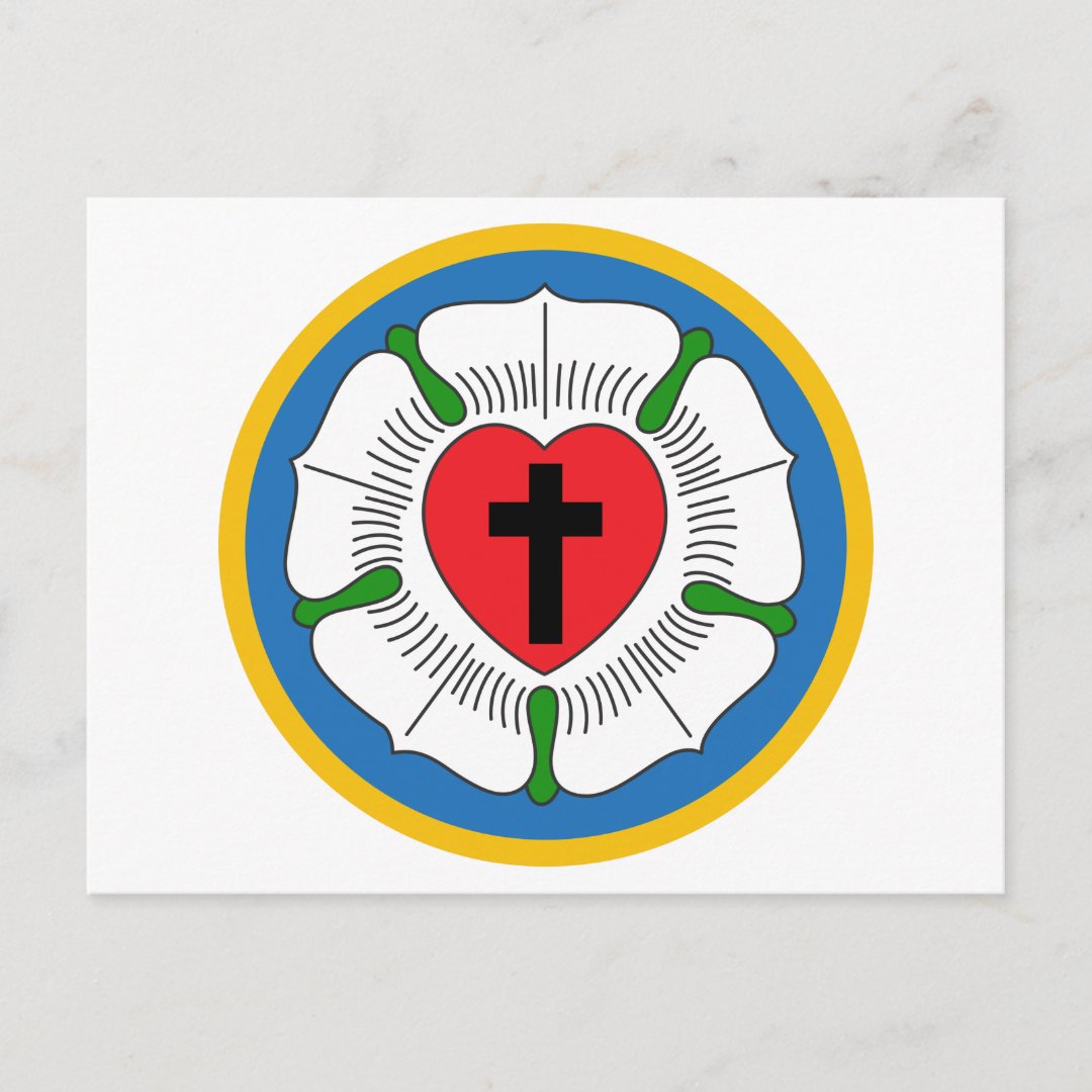 Luthers Rose Postcard | Zazzle