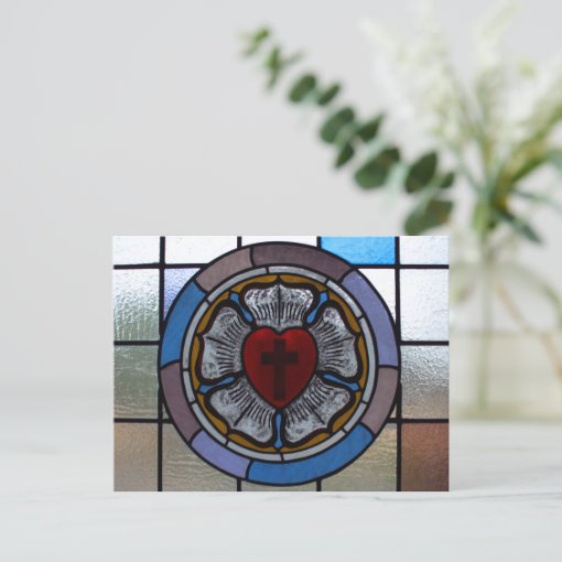 Luther's Rose Window Post Card - St. Paul Lutheran | Zazzle