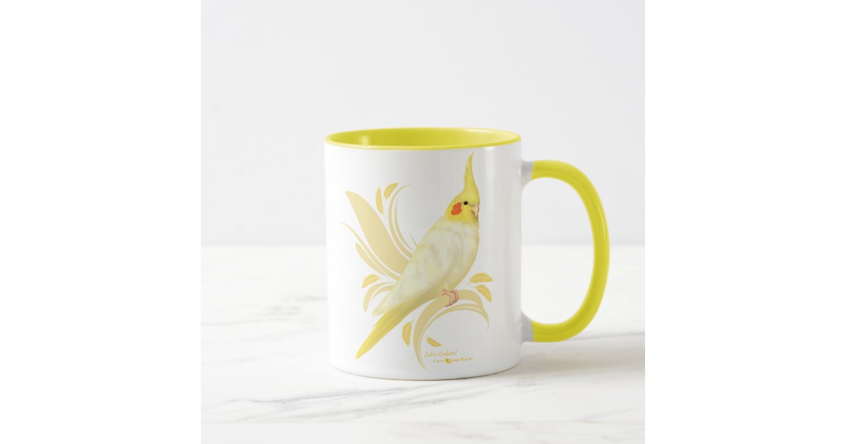 Lutino Cockatiel Mug | Zazzle