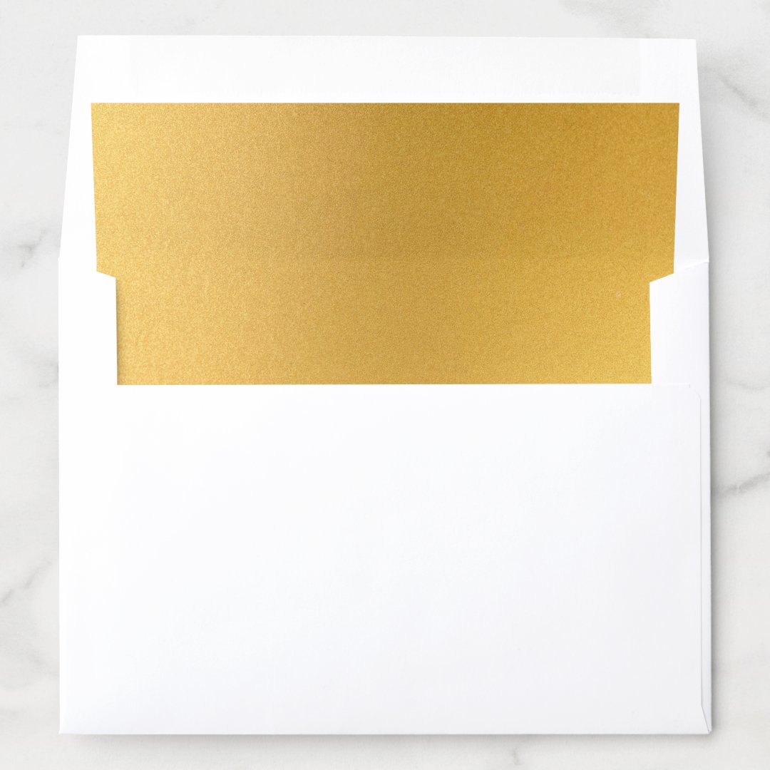 Luxe Gold Glamourous Golden Elegant Modern Envelope Liner | Zazzle
