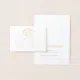 Luxe Gold Wedding monogram crest Meal selection Foil Card | Zazzle