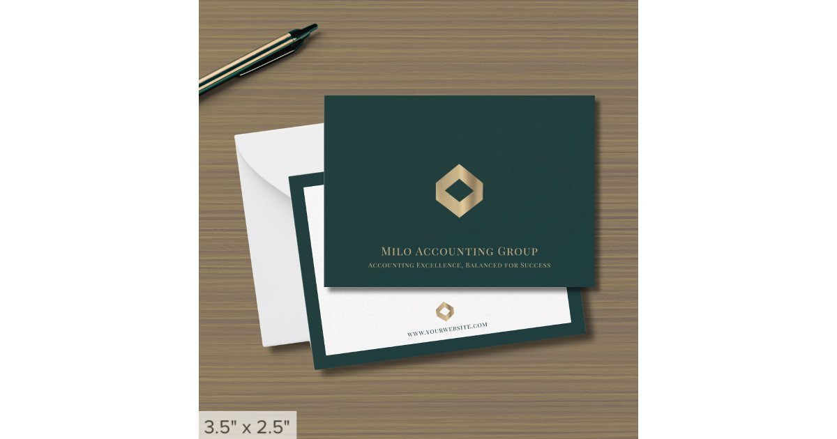 Luxe Professional Note Cards | Zazzle