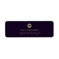 Luxe Return Address Labels Gold Diamond Logo | Zazzle