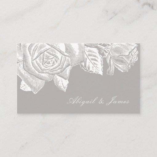 Luxe rose gold vintage rose website Insert card | Zazzle