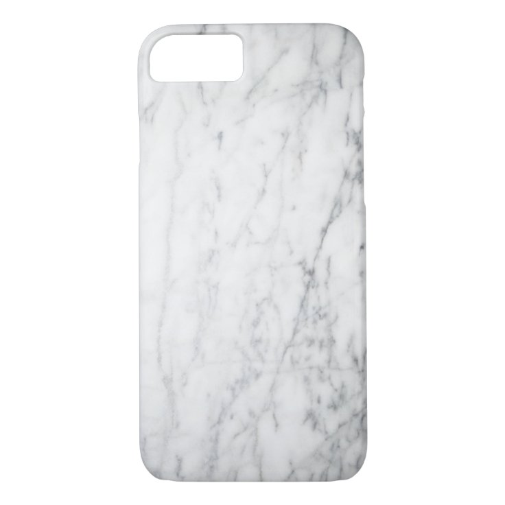 Luxe White Marble iPhone Case | Zazzle