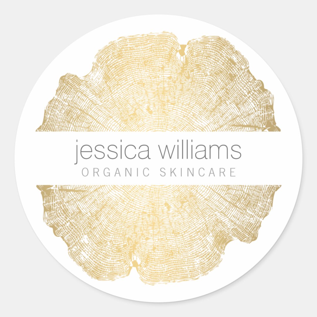 Luxe Wood Effect Art Classic Round Sticker | Zazzle