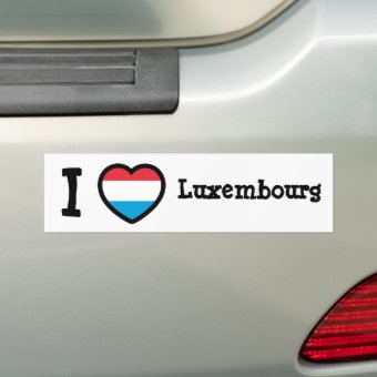 Luxembourg Flag Bumper Sticker | Zazzle