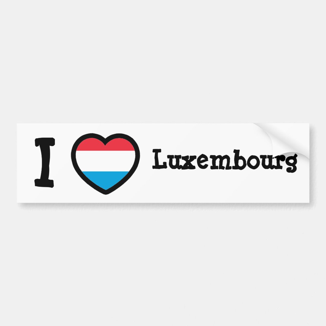 Luxembourg Flag Bumper Sticker | Zazzle