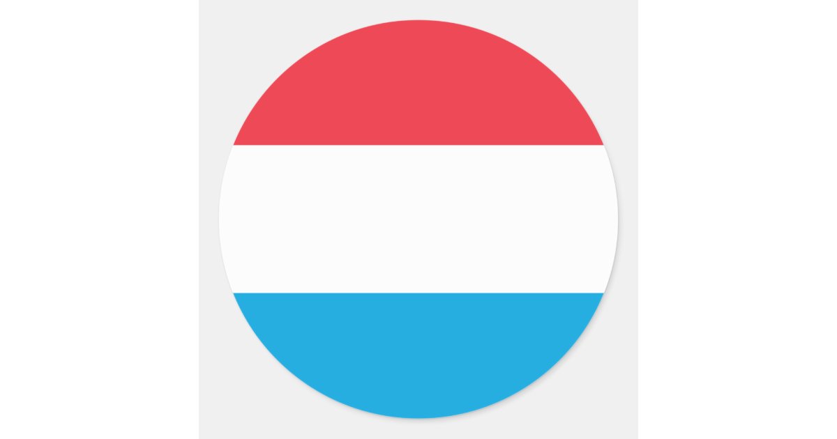 Luxembourg Flag Classic Round Sticker | Zazzle