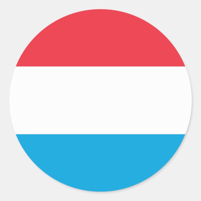 Luxembourg Flag Classic Round Sticker | Zazzle.com