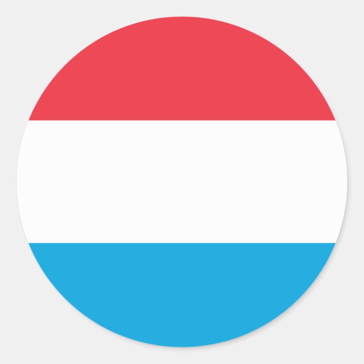 Luxembourg Flag Classic Round Sticker | Zazzle